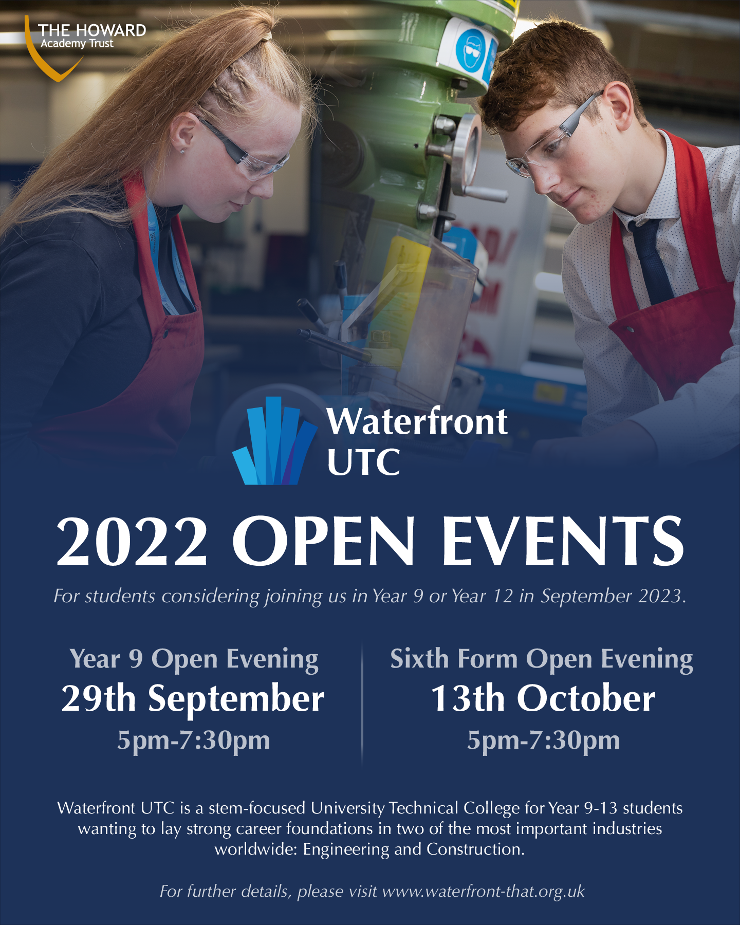 Tours & Open Evenings | Waterfront UTC