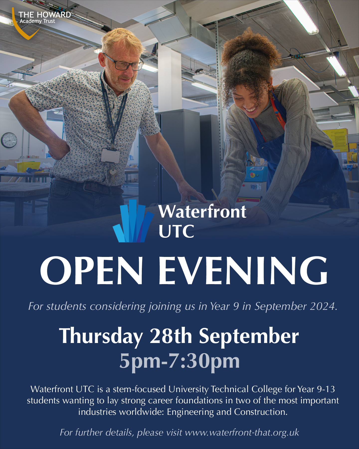 Tours & Open Evenings | Waterfront UTC